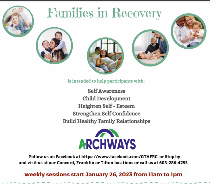 Archways offers FAMILIES IN RECOVERY | Franklin Schools SAU #18